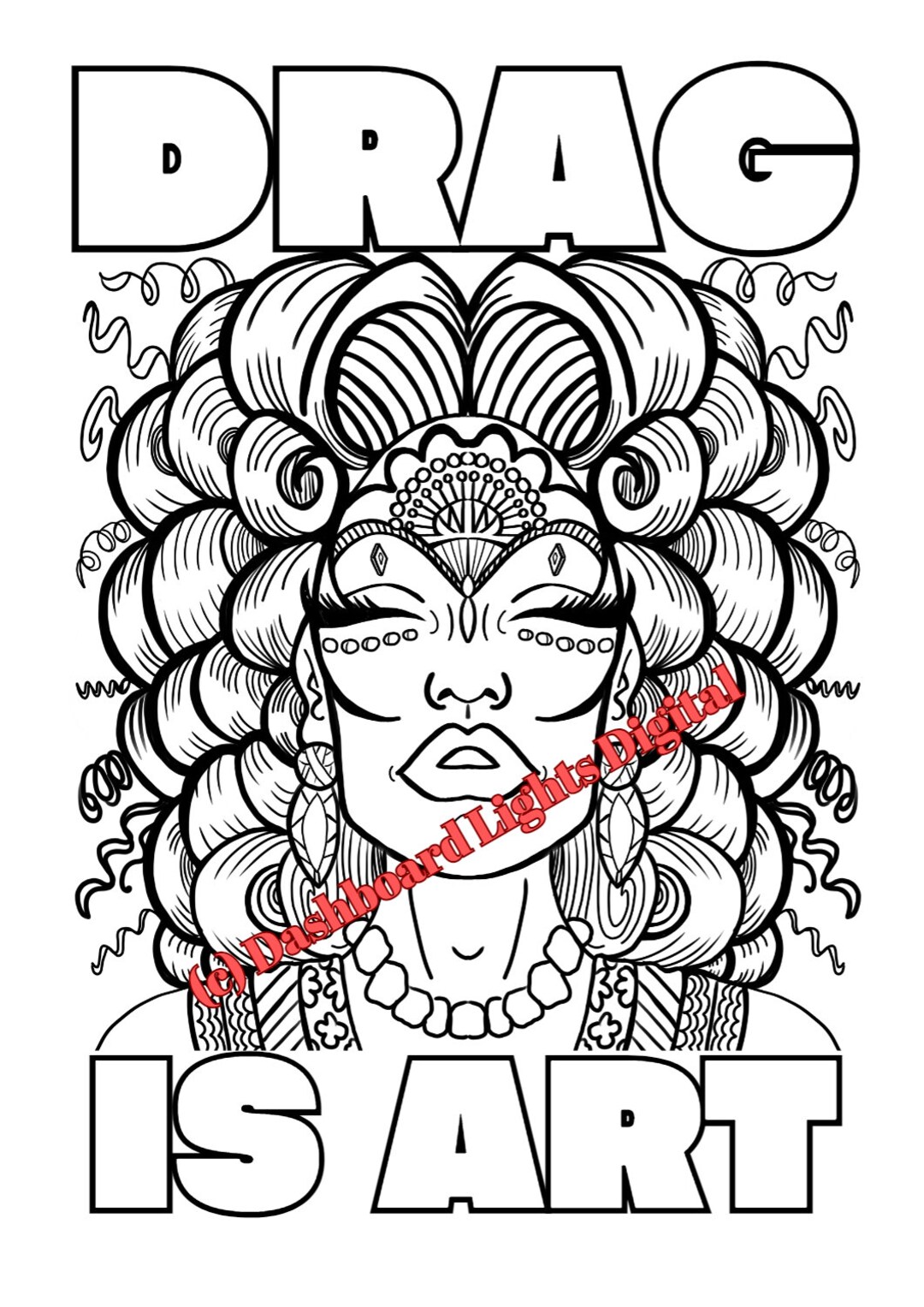 Drag is Art Coloring Page - Etsy