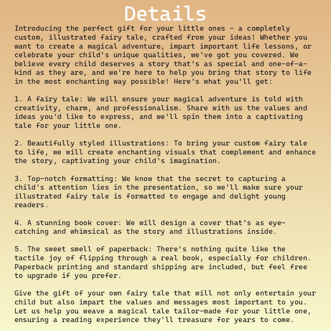 Printed Personal Fairy Tale, Publish Your Fairy Tale, Custom Children's ...