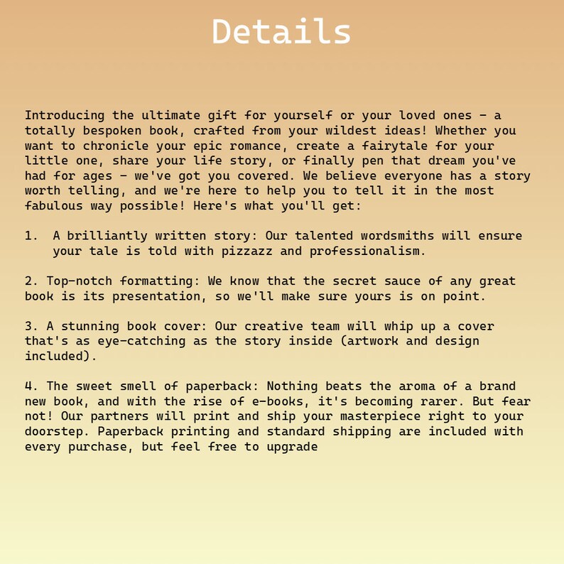 Printed Personal Short Story, Short Story, Publish Your Story, Custom ...