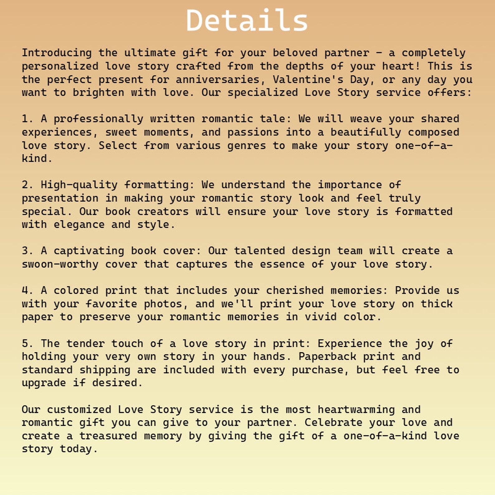 Printed Personal Love Story, Love Story Ghostwriter, Your Love Story ...