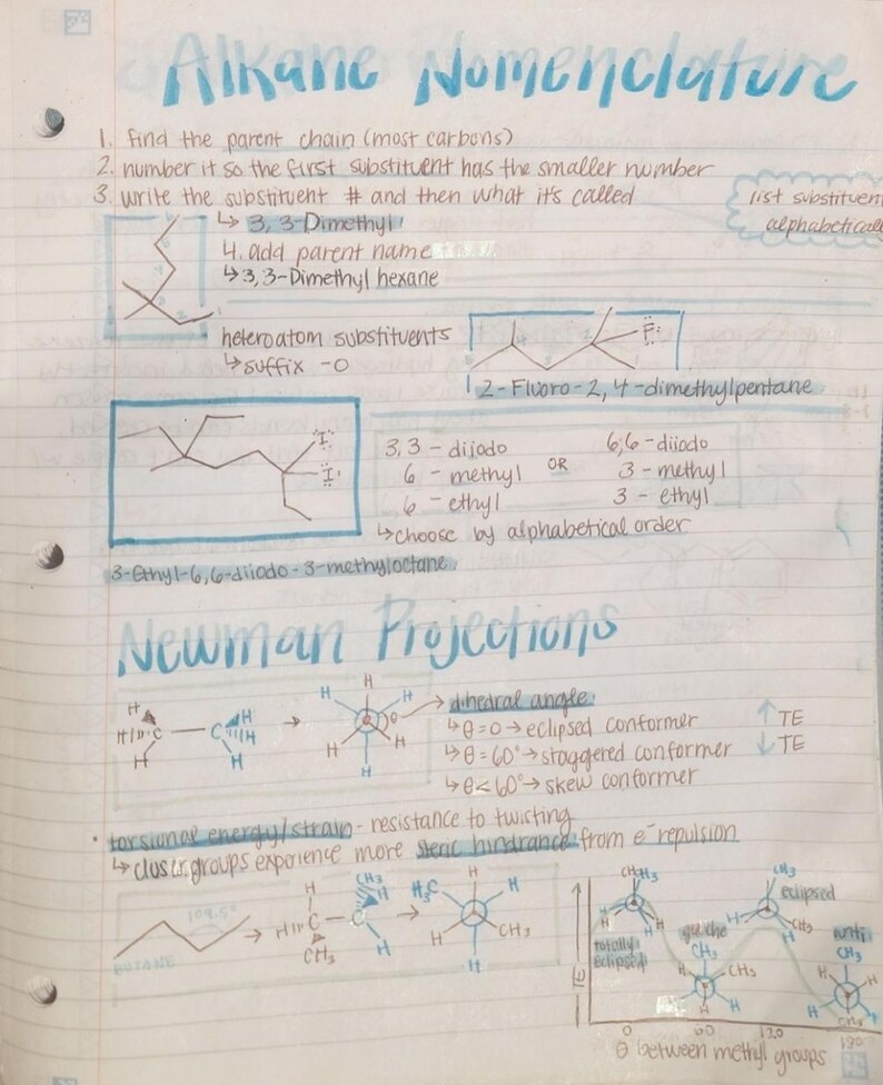 Organic Chemistry 1 Notes - Etsy