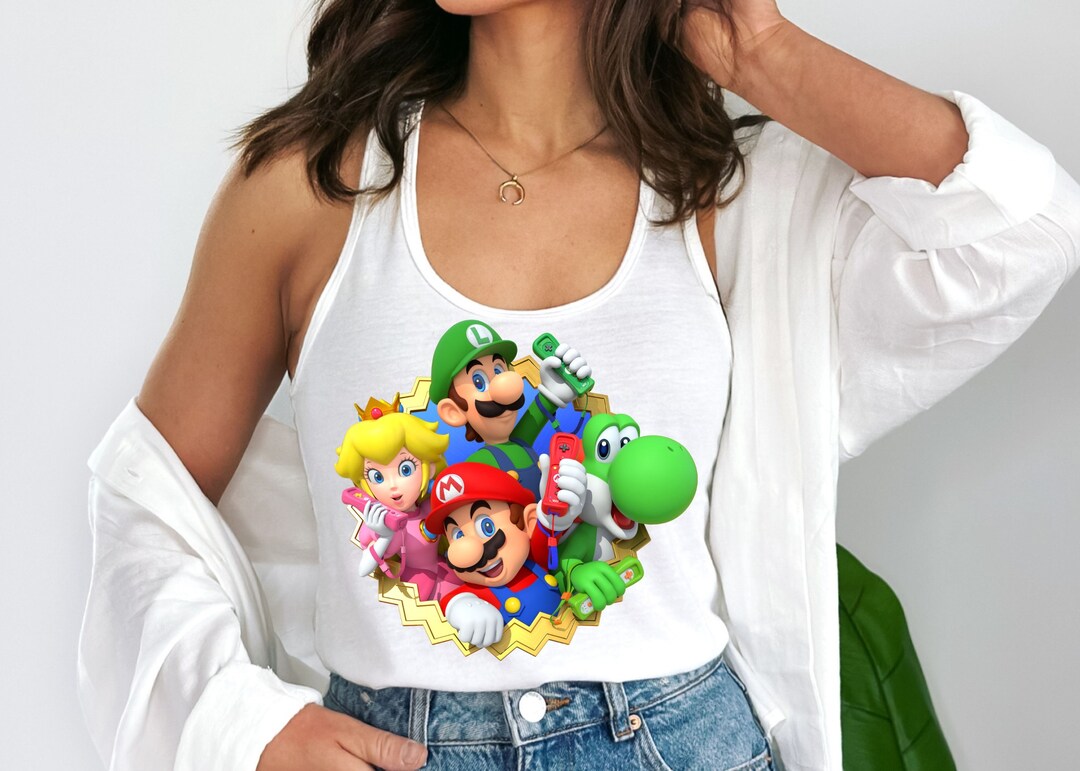 Super Mario Tank Top Super Mario Tank Super Mario Shirt - Etsy