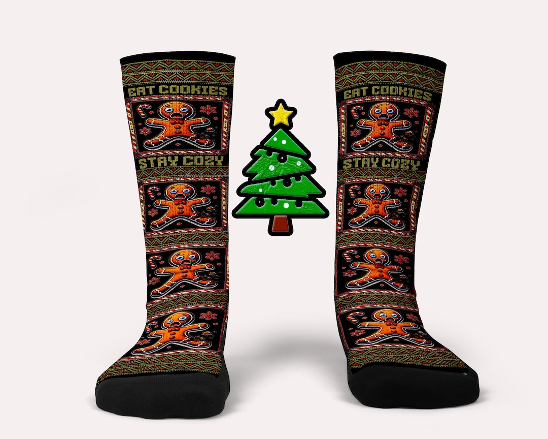 Gingerbread Man Socks -custom Socks - Etsy