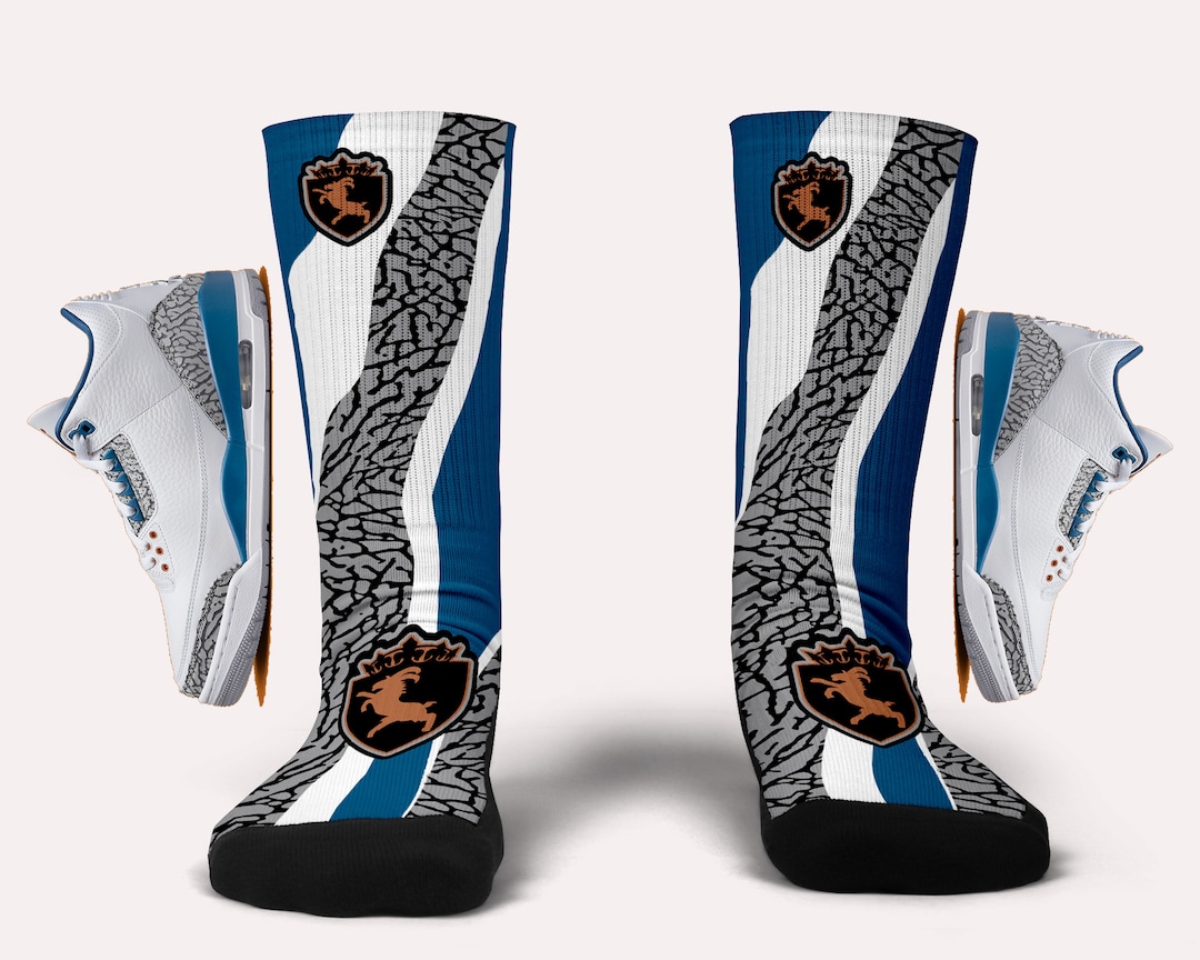 Jordan 3 Wizards Socks- Matching Custom Socks - Etsy