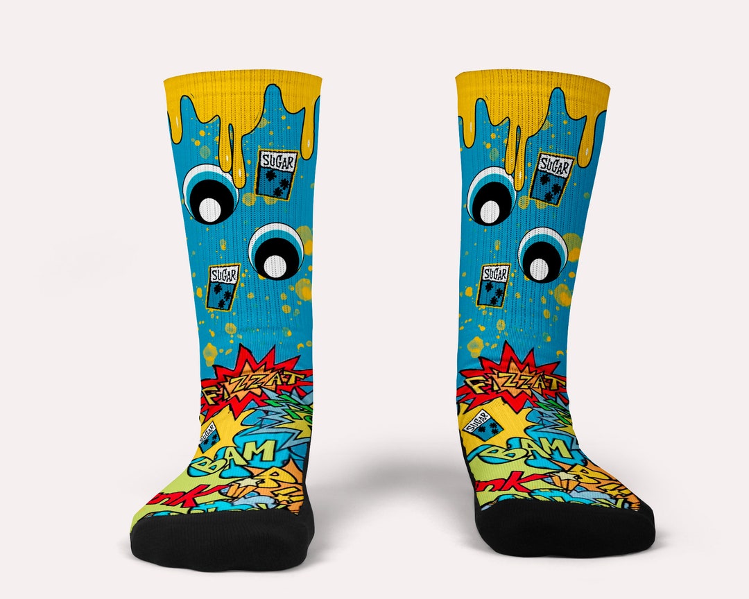 Dunk Low Bubbles Power Puff Girls Socks- Matching Custom Socks - Etsy