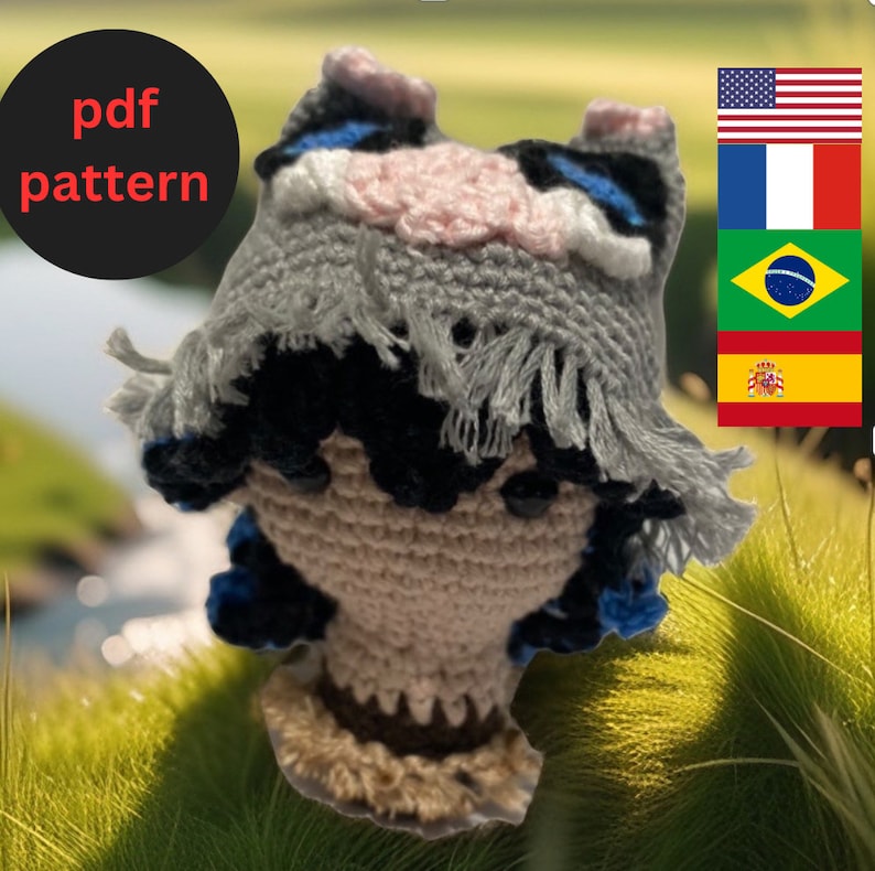Inosuke, Pdf, Crochet,handmade, Digital Item, Demon Slayer, Yarn, Mom ...