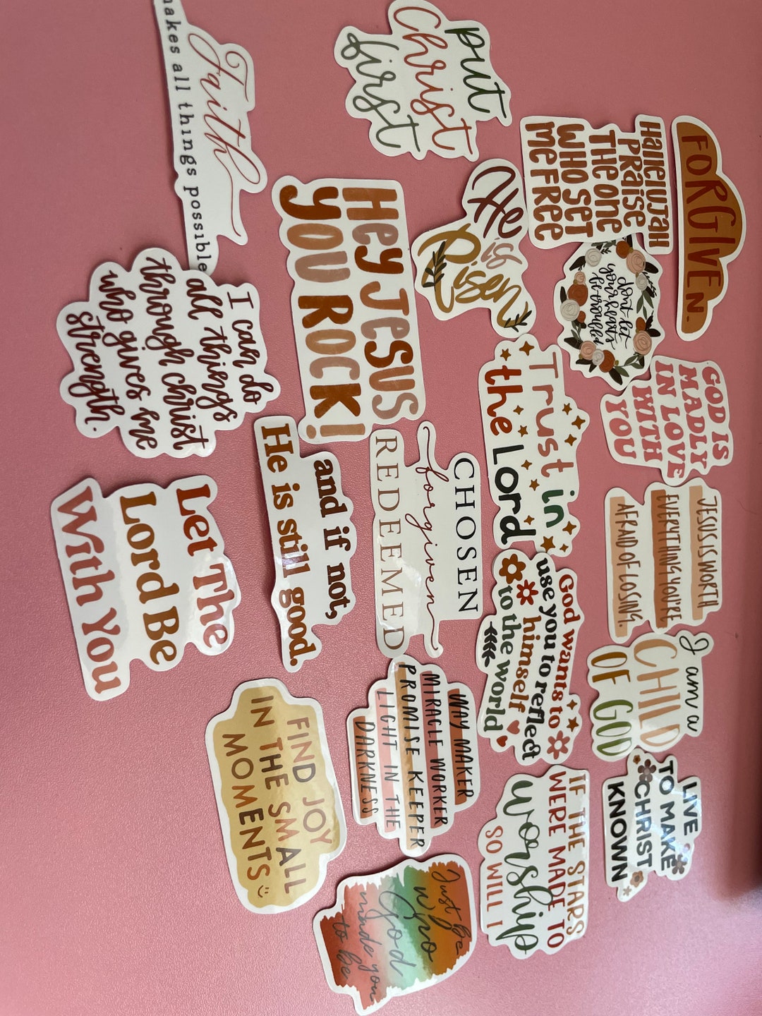 Biblical Stickers for Water Bottles, Cute Christian Stickers Decals for ...