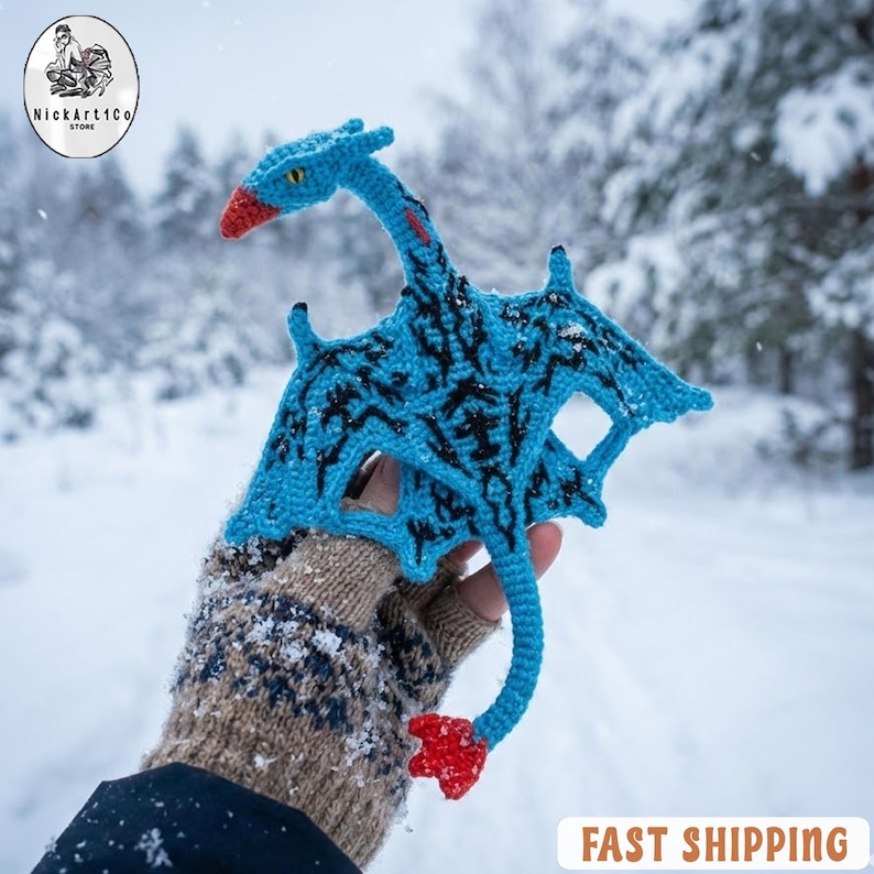 Ikran Dragon Crochet Doll, Avatar Crochet, Handmade Fantasy Flying ...