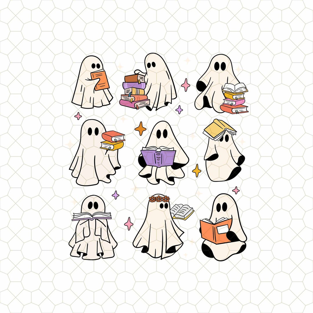 Ghost Reading Books Png, Book Lover Png, Librarian Png, Teacher Png ...