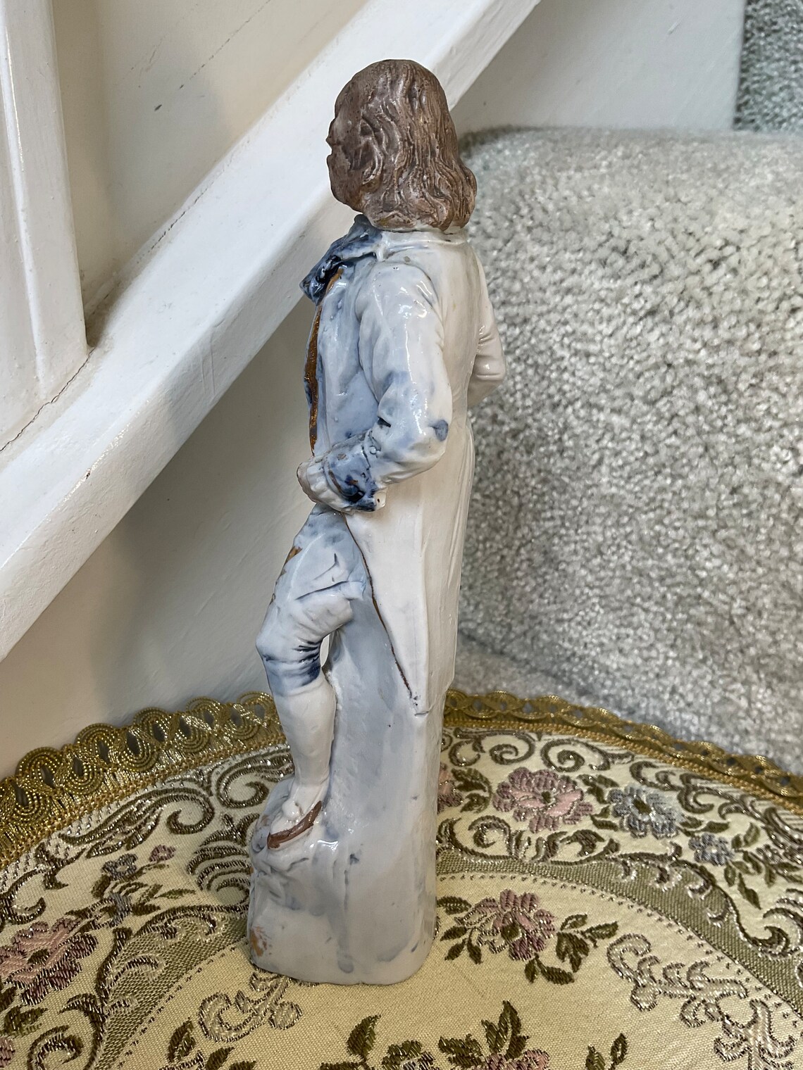 Vintage Porcelain Colonial Man Figurine - Etsy