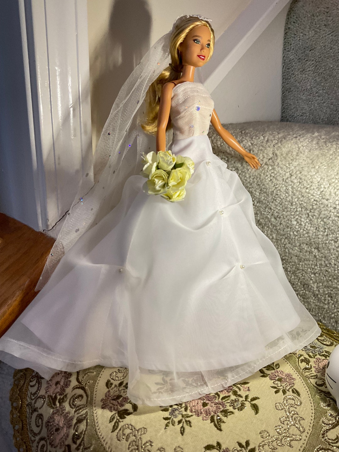 Handmade Fashion Doll Wedding Gown/ Ballroom Wedding Dress for Fashion ...