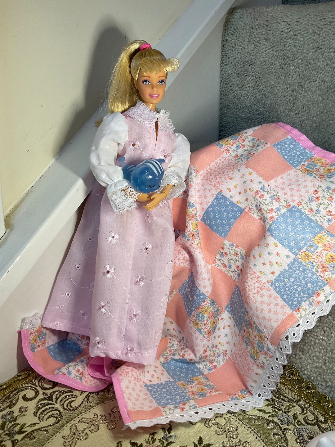 Handmade Fashion Doll Nightgown and Quilt/ Night Clothes for - Etsy