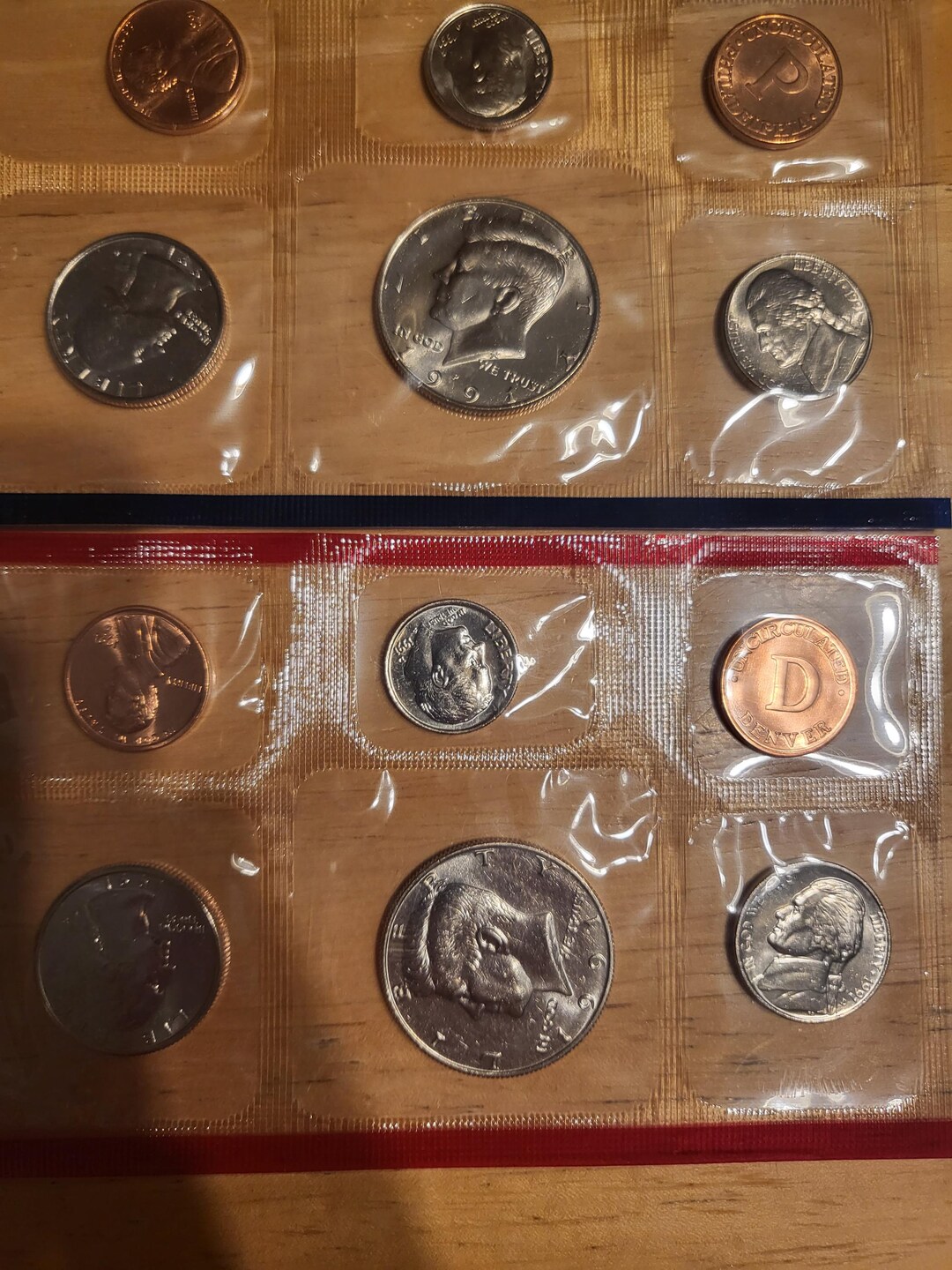 1991 US Treasury Uncirculated Coin Set - Etsy