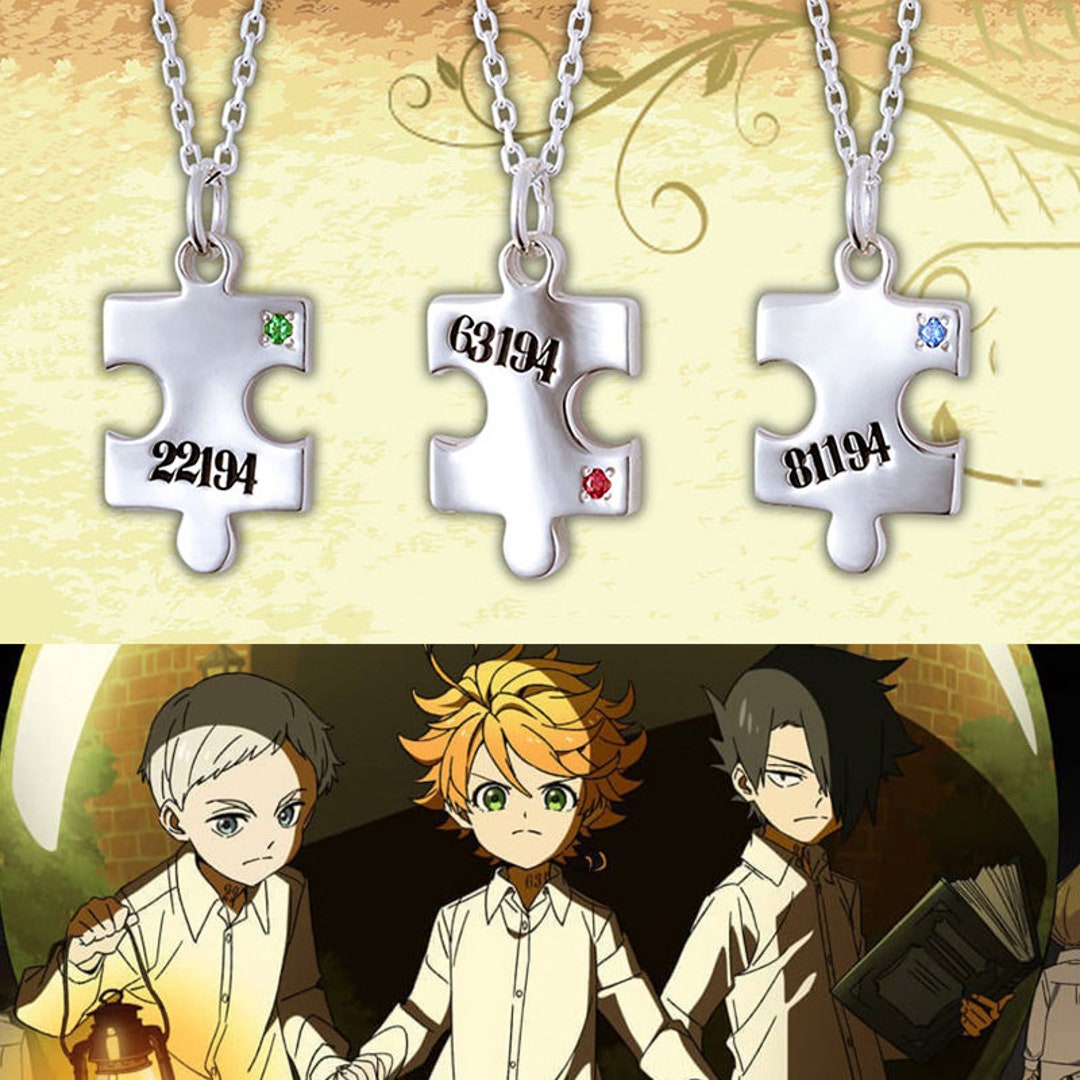 Anime the Promised Neverland Emma Norman Ray Number Puzzle Necklace - Etsy