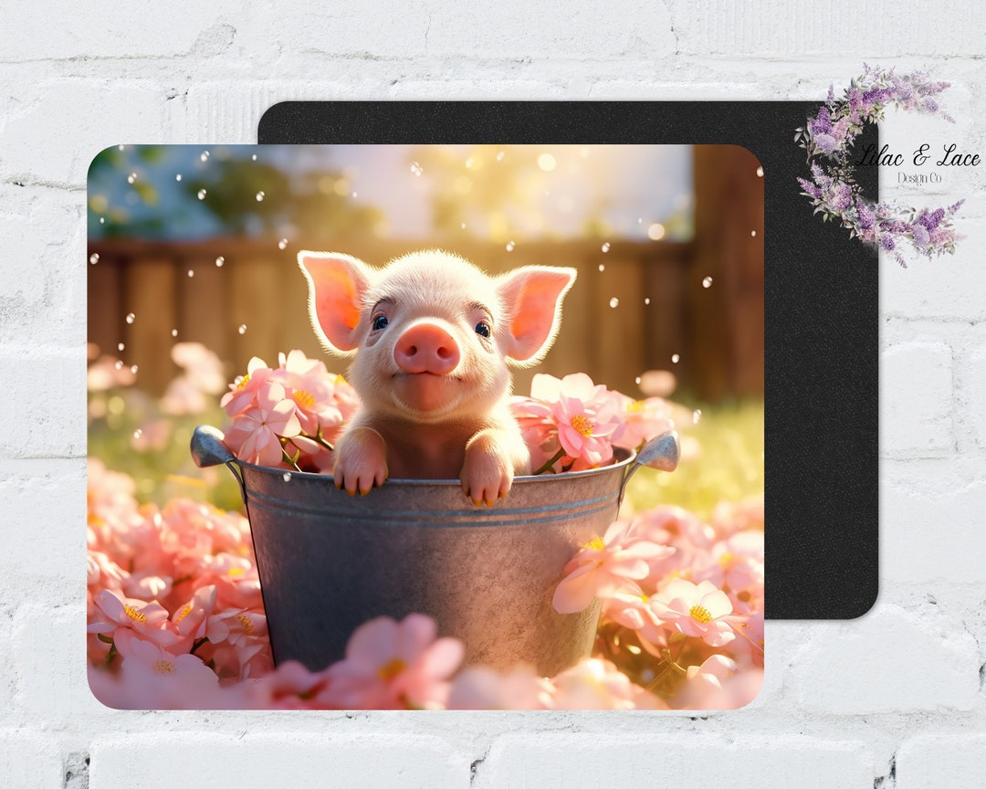 Piglet in A Bucket Mouse Pad - Etsy