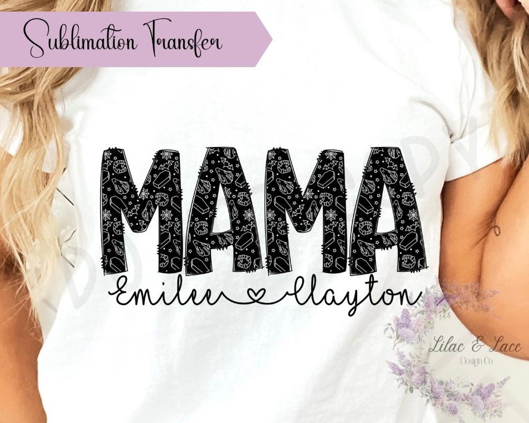 Black Coffin Mama, Custom, Sublimation Transfer, Ready to Press, T ...