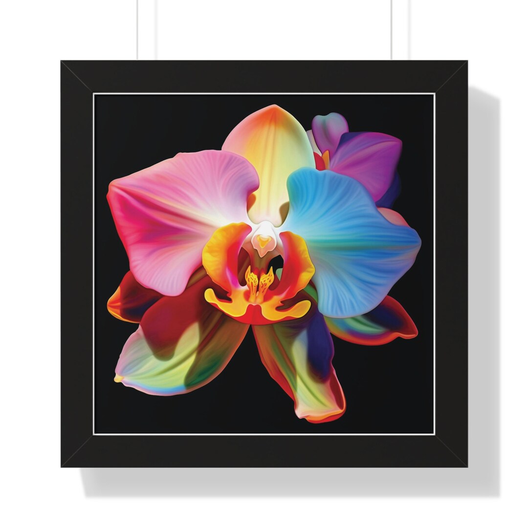 Orchid Art Print, Orchid Art, Fantasy Orchid Art Print, Framed Orchid ...