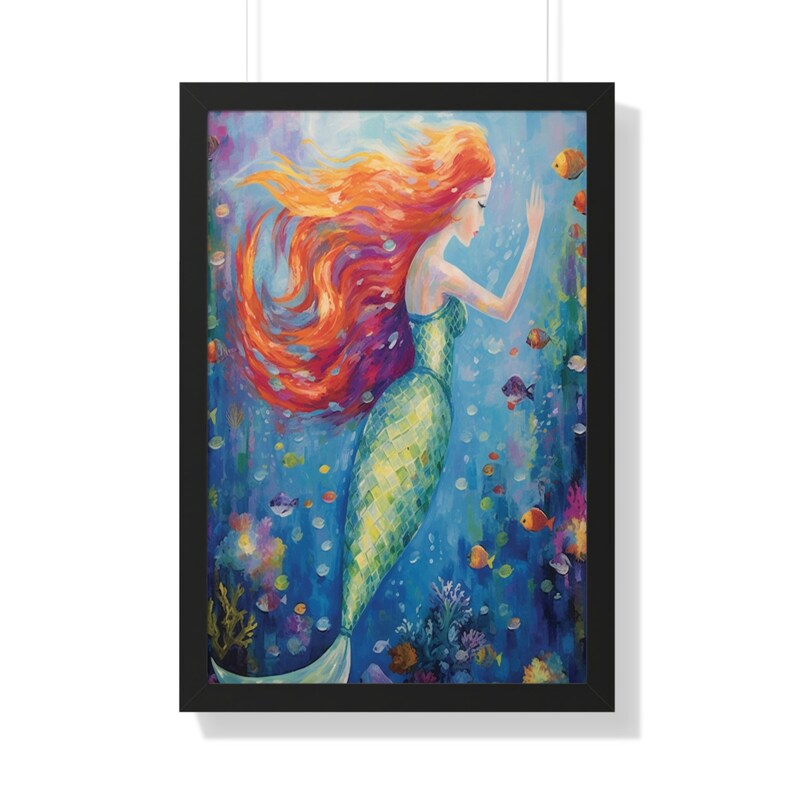 Mermaid Art, Mermaid Print, Mermaid Posters, Premium Framed Mermaid Art ...