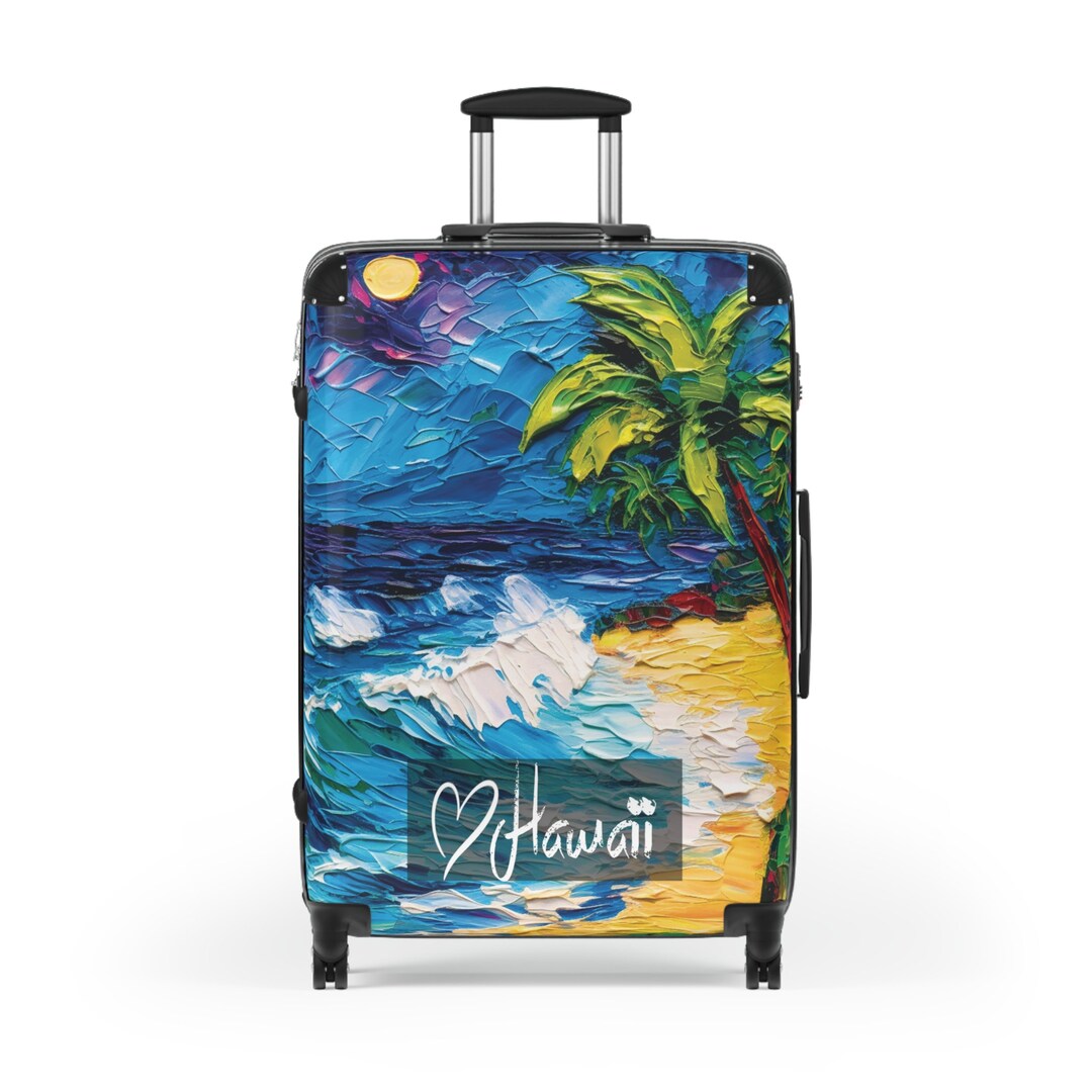 Hawaii Oil Painting Art Print Suitcase Polycarbonate & ABS Hard Shell ...