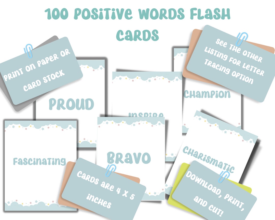 100 Positive Words Brain Development Positive Words Educational ...