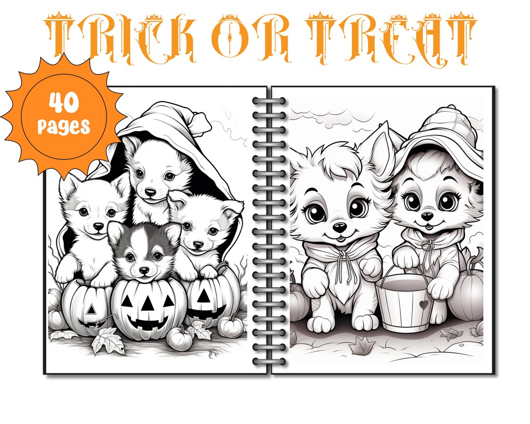Halloween 40 Coloring Pages for Kids Good for Fun Activities at Home or ...