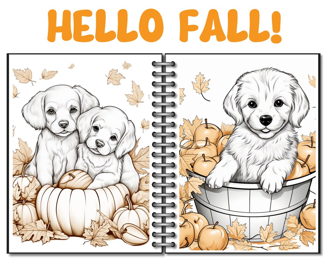 Digital Fall Season 25 Coloring Pages for Kids Good for Fun Activities ...