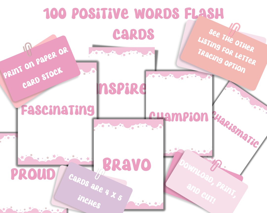 100 Positive Words Brain Development Positive Words Educational ...