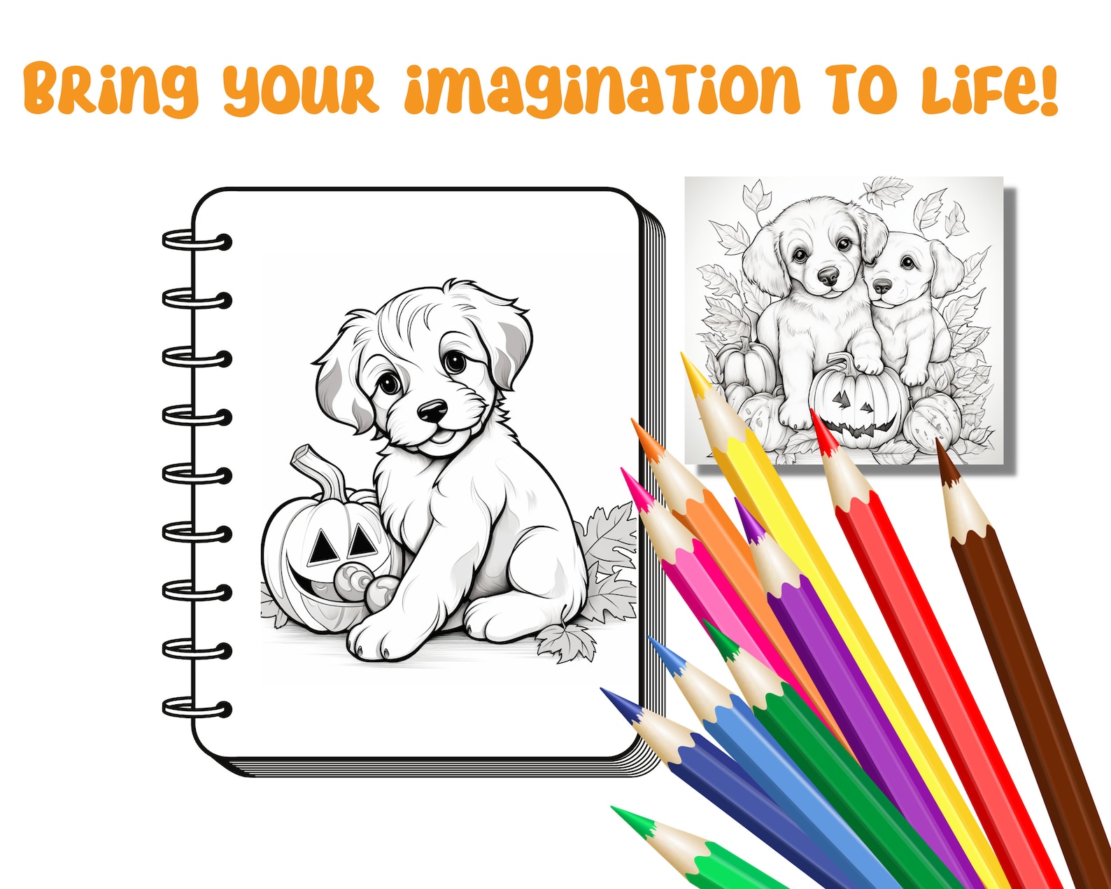 Digital 25 Puppies Coloring Pages for Kids Good for Fun Activities at ...