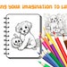 Digital 25 Puppies Coloring Pages for Kids Good for Fun Activities at ...