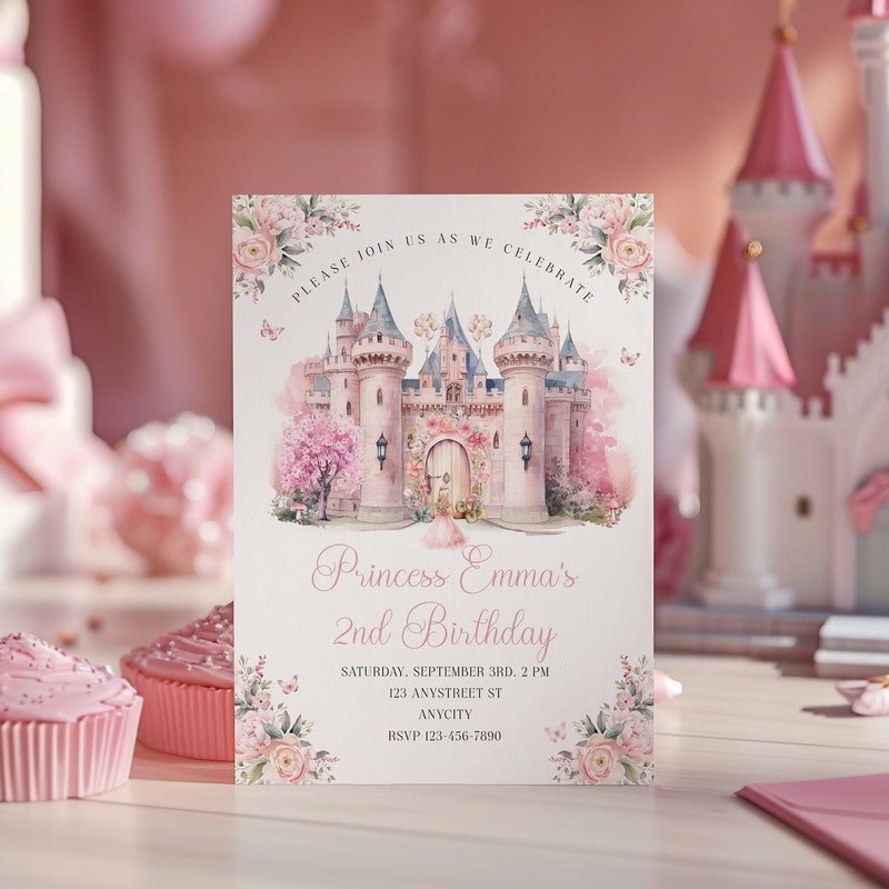 Castle Invitation - Etsy