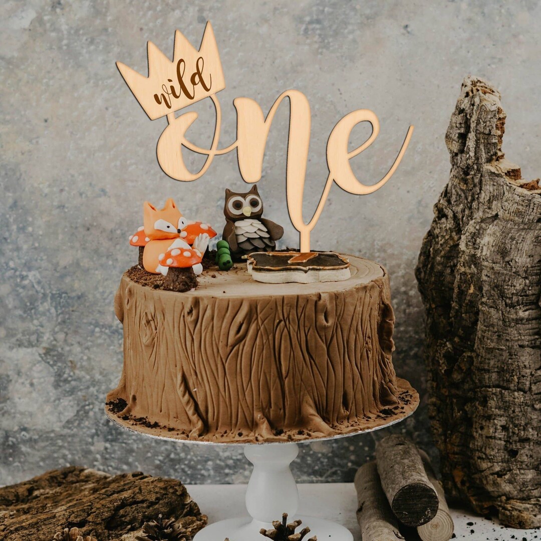 Wild One Wood Cake Topper - Etsy
