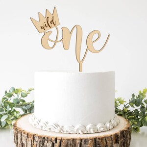 Wild One Wood Cake Topper - Etsy