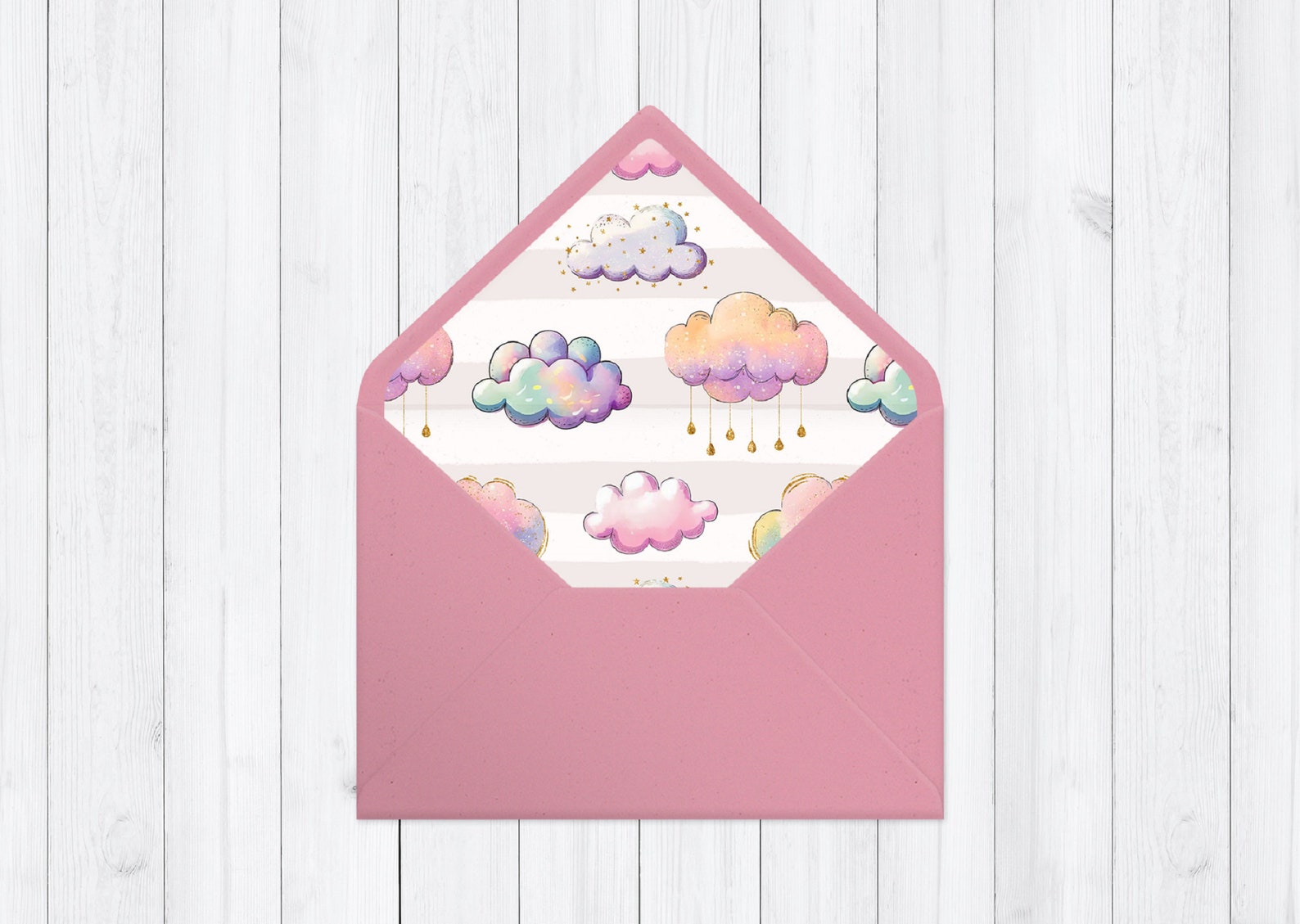 EDITABLE Cloud 9 Birthday Party Invitation Template Envelope - Etsy