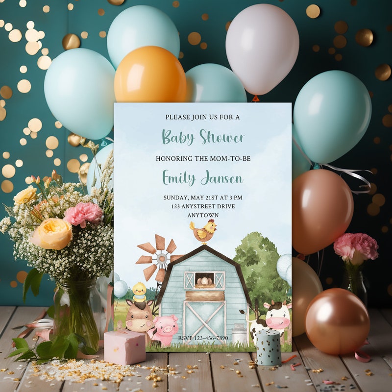 Farm Baby Shower - Etsy