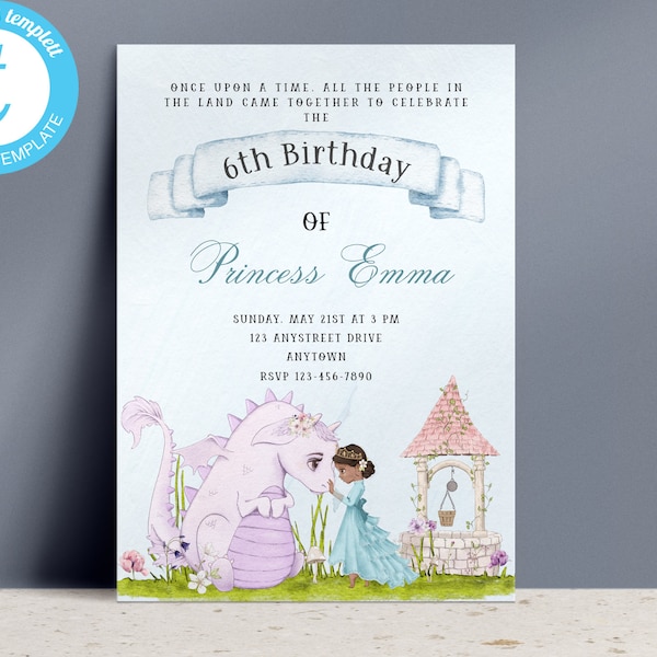 Princess and Dragon - Etsy