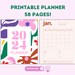 Digital Planner and Printable Digital Planner 2024, Flower Planner - Etsy