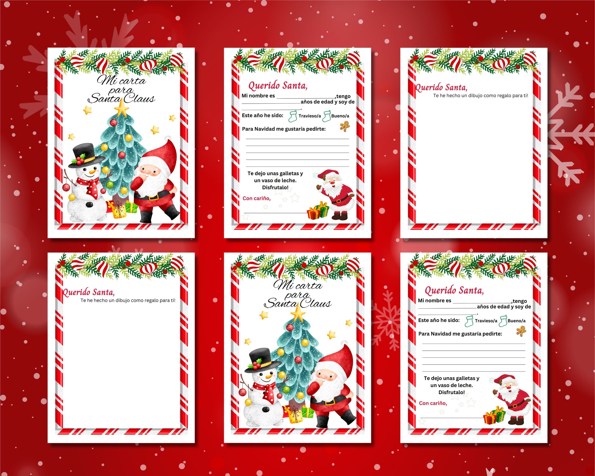 Carta Para Santa Lista De Deseos Navidad Carta Para Santa Claus ...