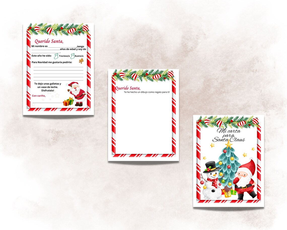 Carta Para Santa Lista De Deseos Navidad Carta Para Santa Claus ...