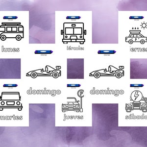 Spanish Days of the Week Worksheet: Kids' Coloring Book (digital ...