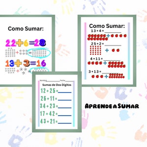 Spanish Math Worksheets: Two-digit Addition & Subtraction Kid Workbook ...