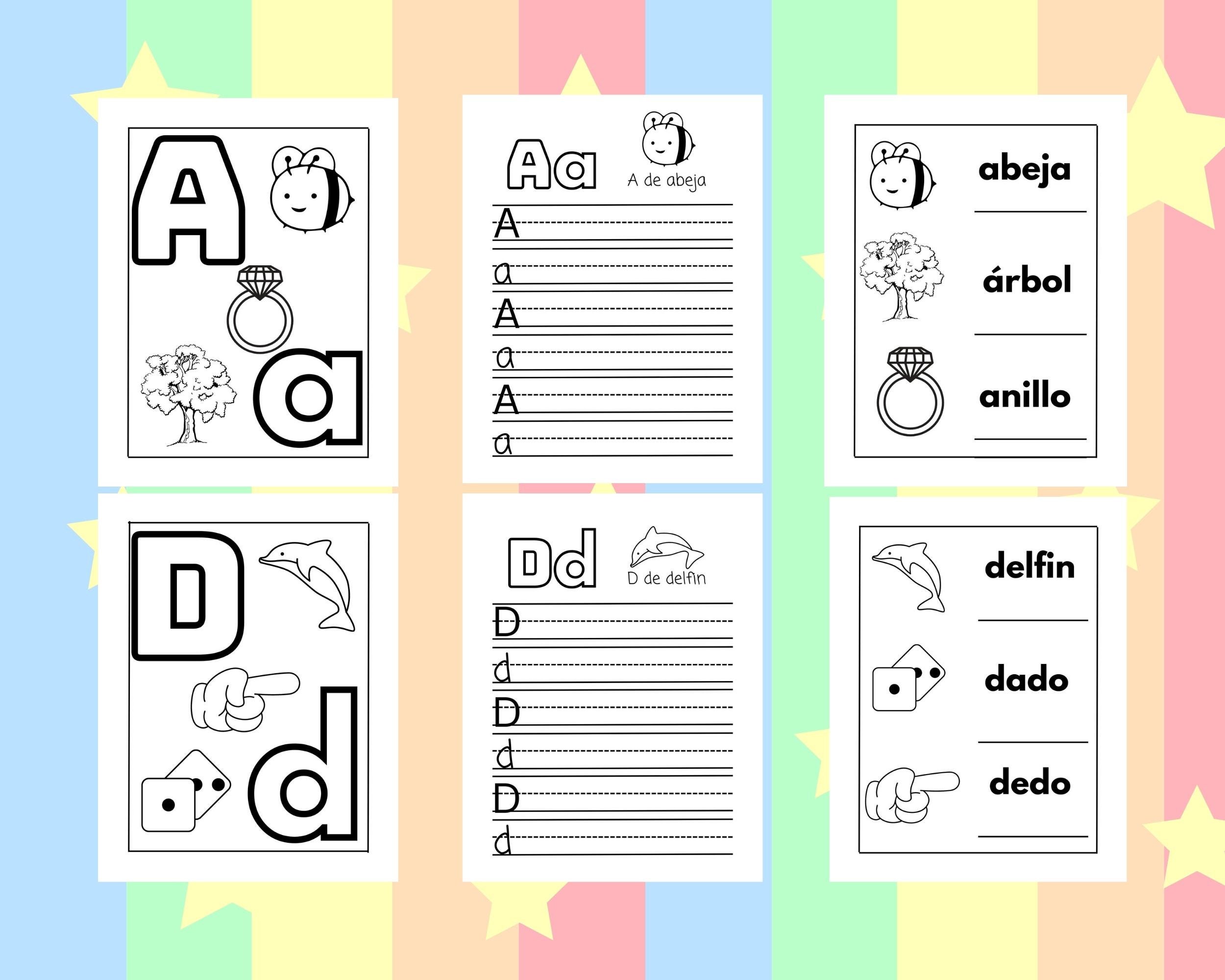Alfabeto abecedario imprimible para ninos Alphabet Printable Worksheets ...