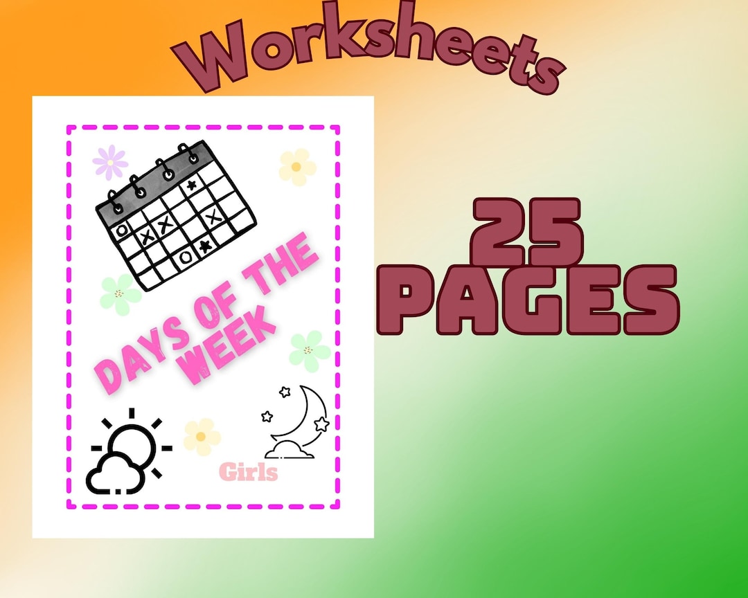 Days of the Week Printable Worksheets Preschool Homeschooling ...