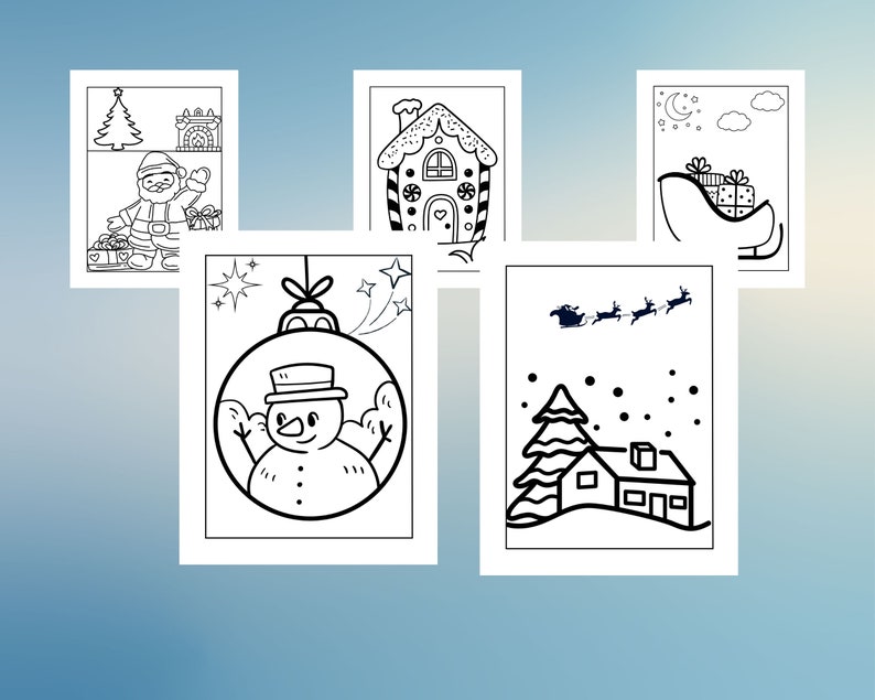 Spanish Christmas Coloring Pages: Santa Activity Book (PDF) - Etsy
