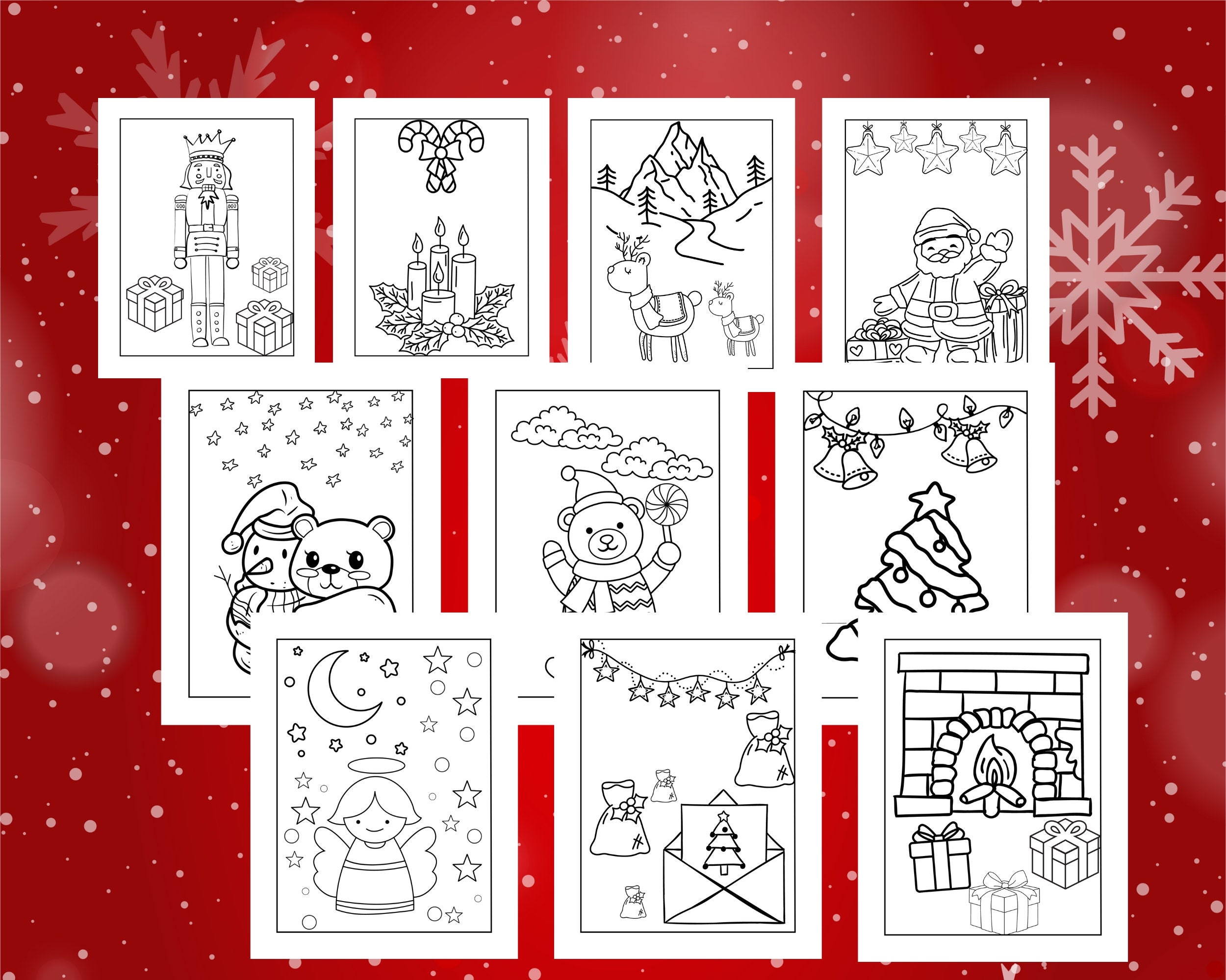 Spanish Christmas Coloring Pages: Santa Activity Book (PDF) - Etsy