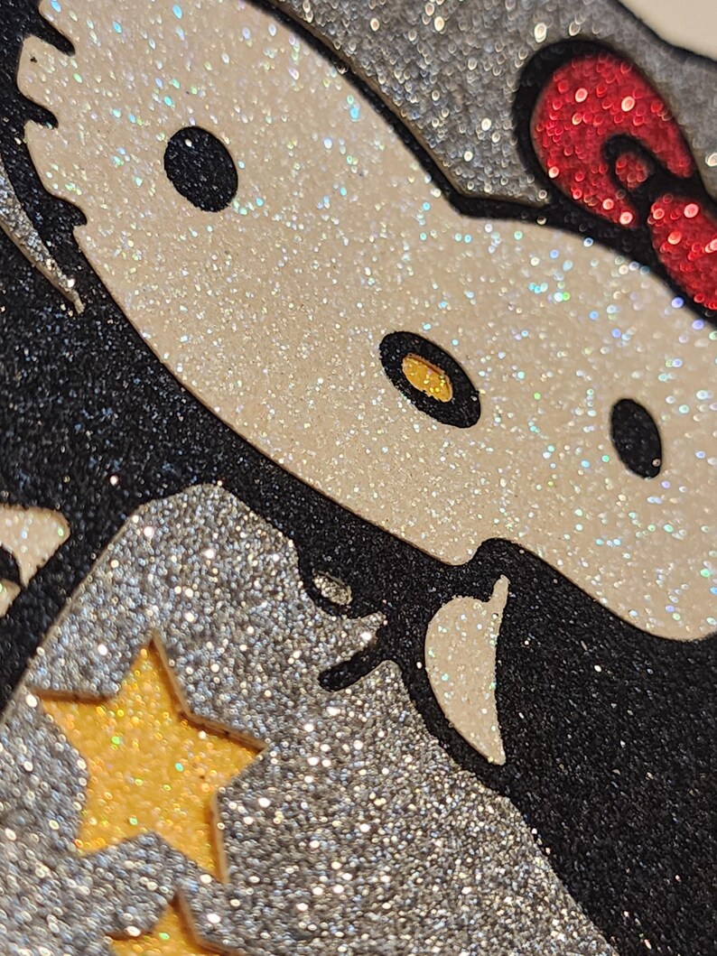 Hello Kitty Vampire Glitter Cardstock - Etsy