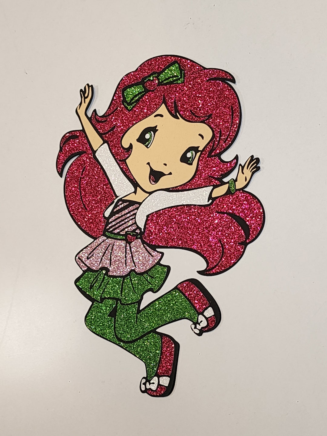 Strawberry Shortcake Glitter Cardstock Cutouts - Etsy