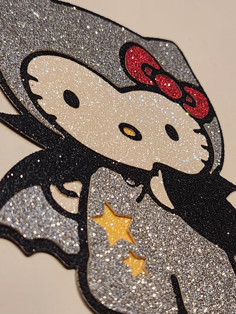 Hello Kitty Vampire Glitter Cardstock - Etsy