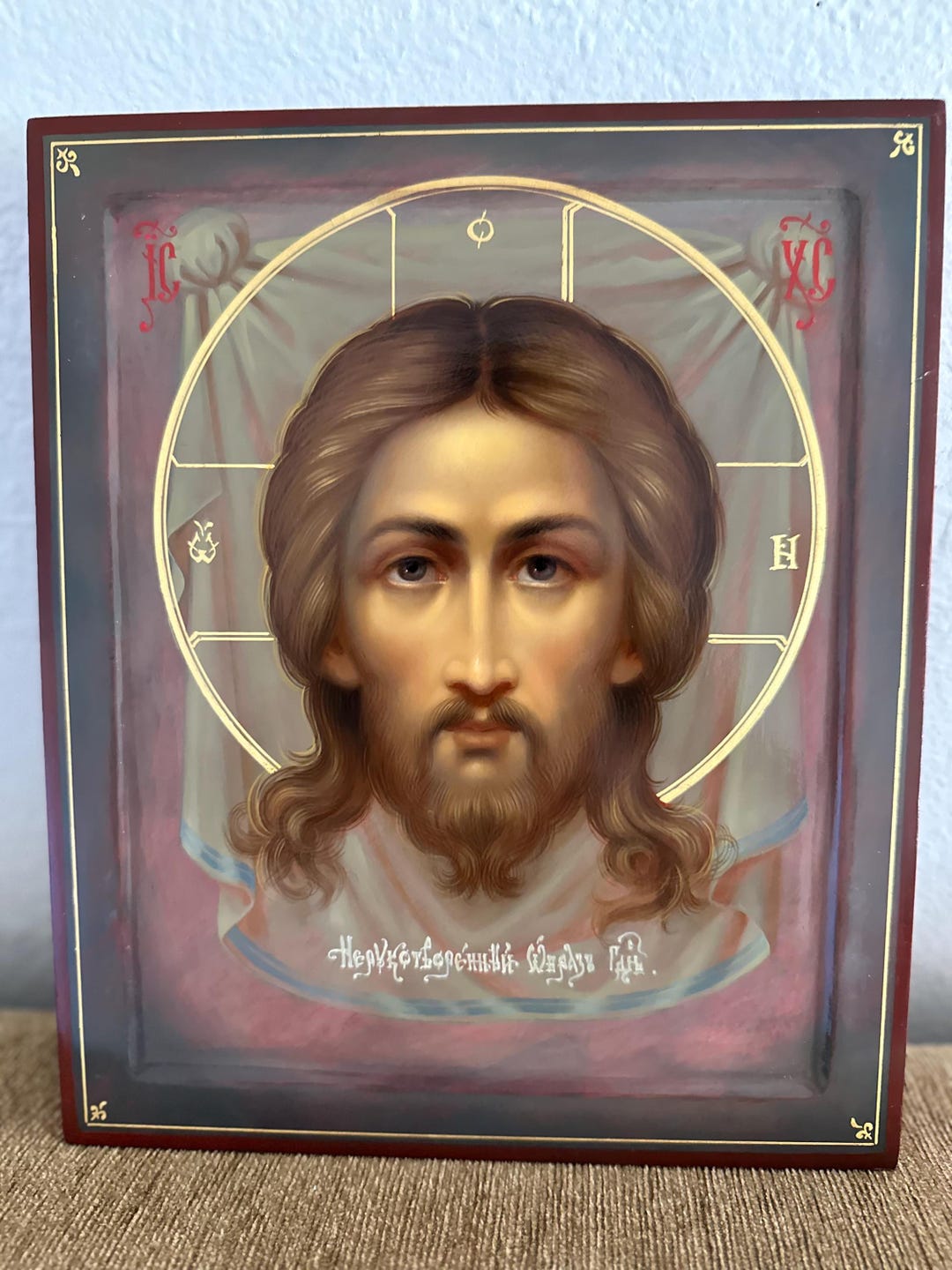 Hand Painted Orthodox Icon of Jesus Christ the Savior Not Made by Hands ...