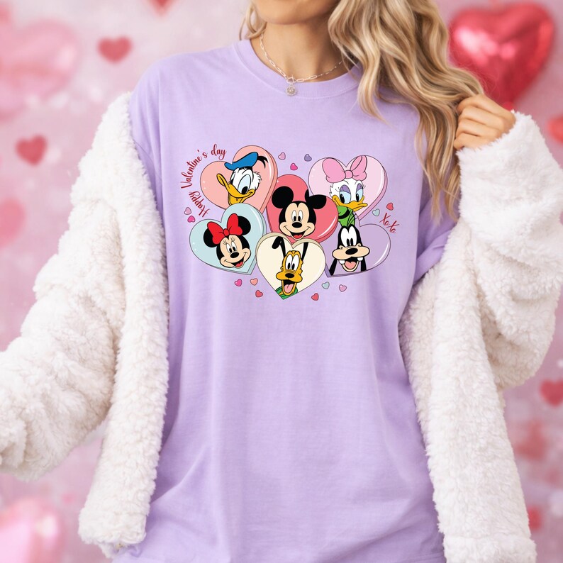 Disney Characters Shirt for Women and Girls, Comfort Colors Mickey ...