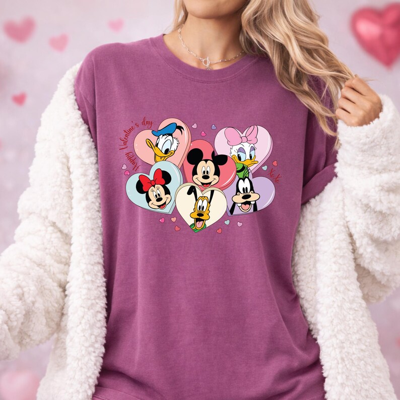 Disney Characters Shirt for Women and Girls, Comfort Colors Mickey ...